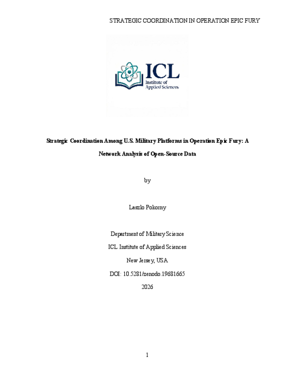 (PDF) Strategic Coordination Among U.S. Military Platforms in Operation ...