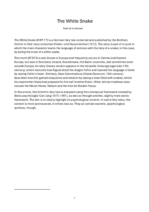 (PDF) The White Snake