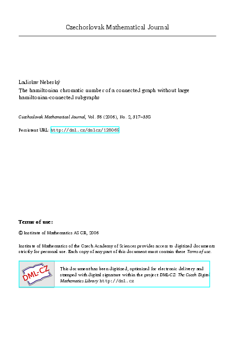 (PDF) On hamiltonian colorings of graphs
