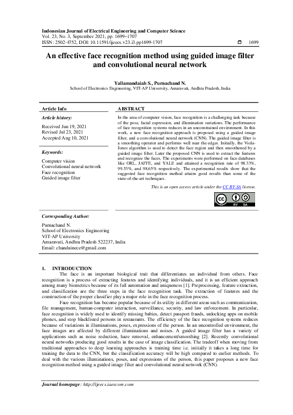 (PDF) An effective face recognition method using guided image filter ...