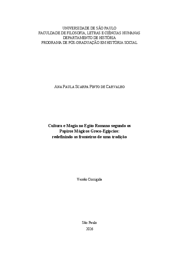 (PDF) Cultura e Magia no Egito Romano segundo os Papiros Mágicos Greco ...