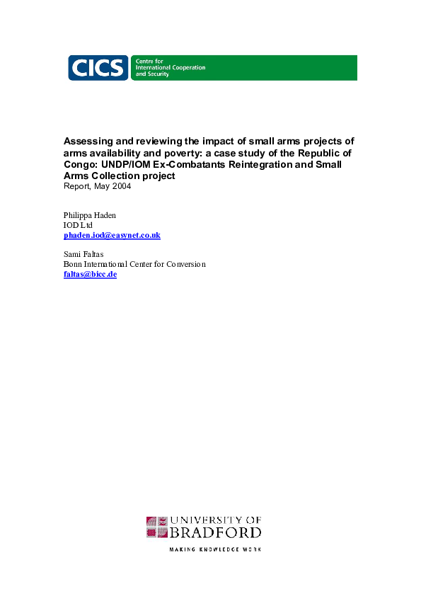 (PDF) Assessing and reviewing the impact of small arms projects of arms ...