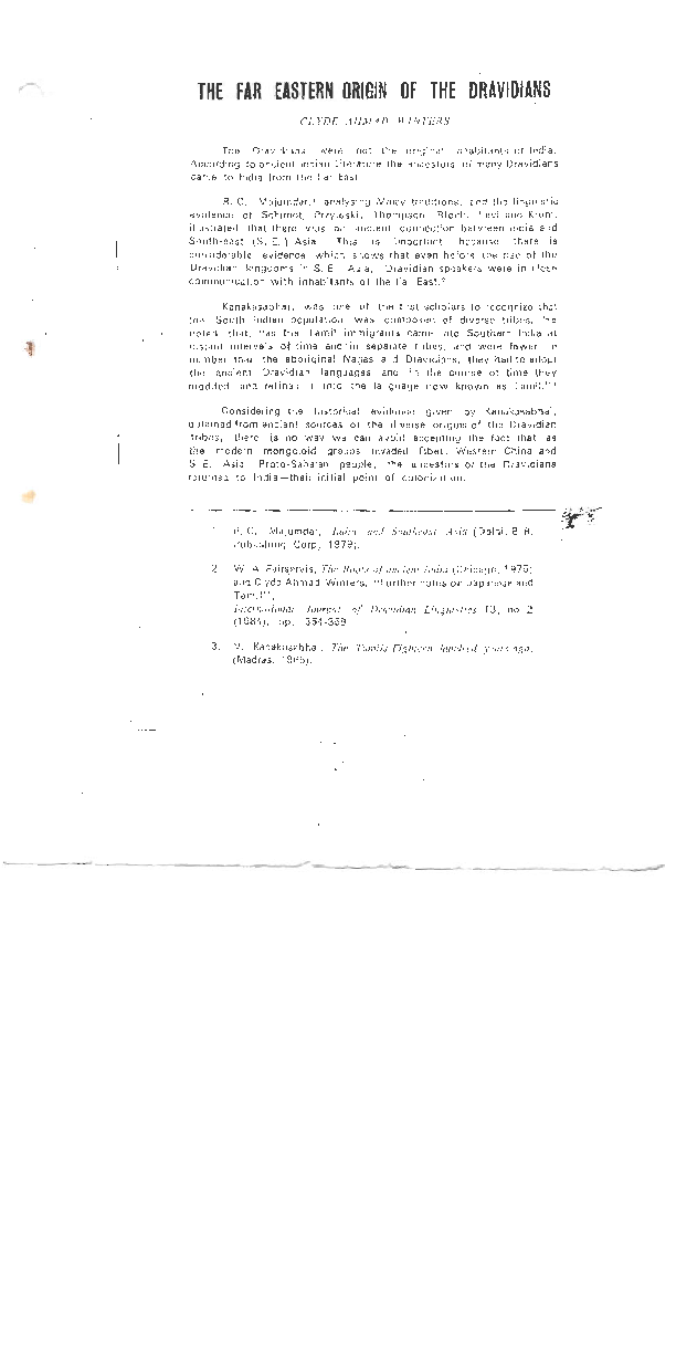 (PDF) The Far Eastern Origin of the Tamils