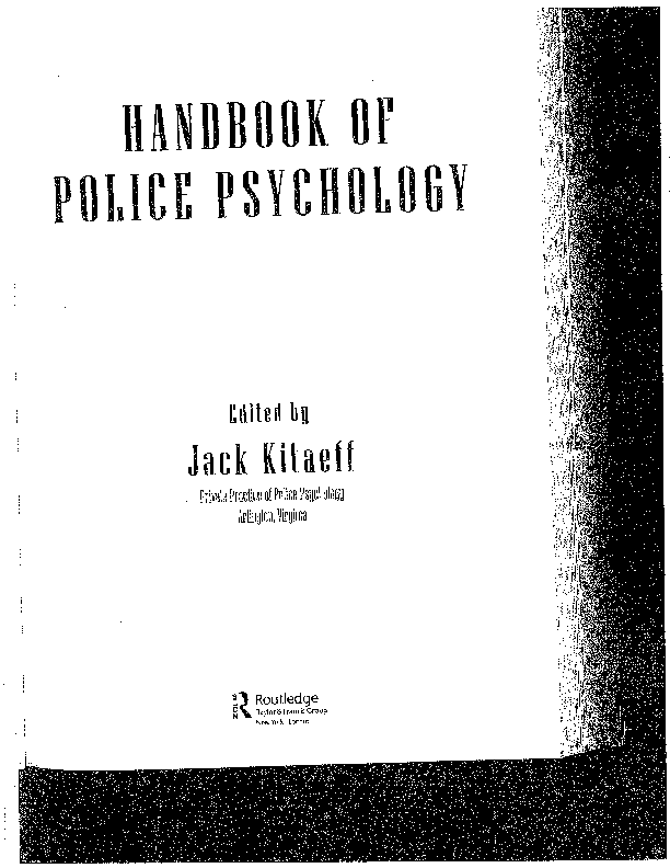 (PDF) Appraising and Managing Police Officer Performance