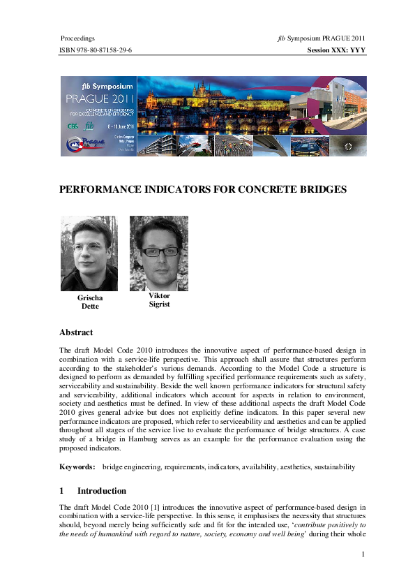 (PDF) Performance Indicators for Concrete Bridges