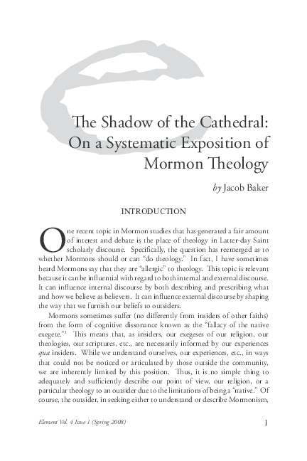 (PDF) "The Shadow of the Cathedral: On a Systematic Exposition of ...