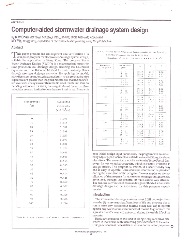 (PDF) Computer-aided stormwater drainage system design