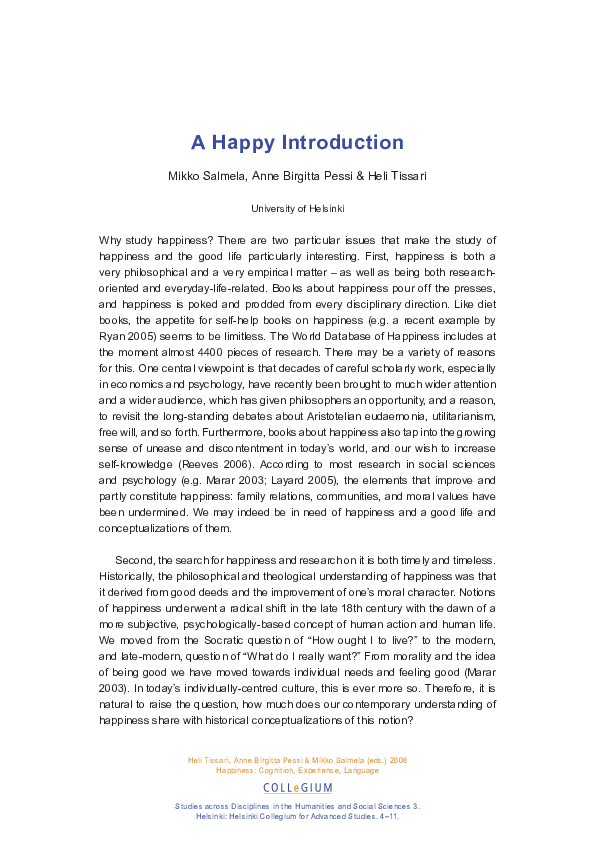 (PDF) A Happy Introduction