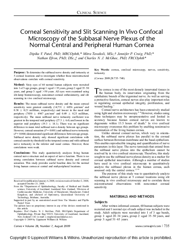 (PDF) Comparative Anatomy of the Mammalian Corneal Subbasal Nerve Plexus | hassan farooq ...