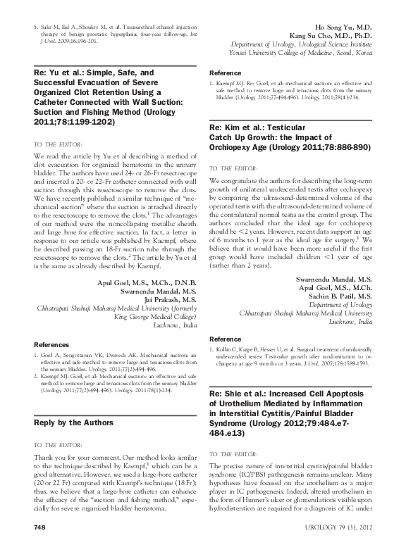 (PDF) Re: yu et Al.: simple, safe, and successful evacuation of severe ...