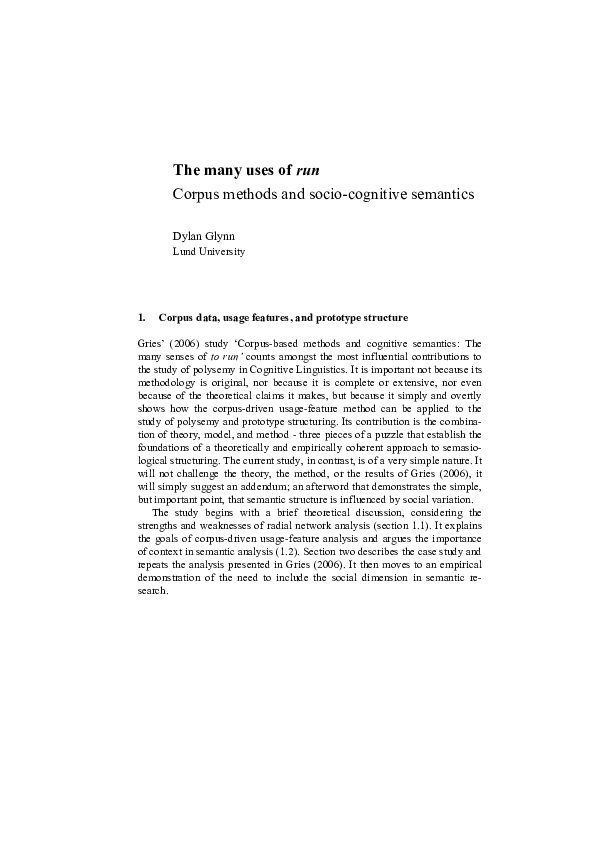 (PDF) The many uses of run