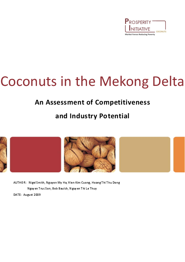 (PDF) Global value chain analysis: The coconut industry in the Mekong ...