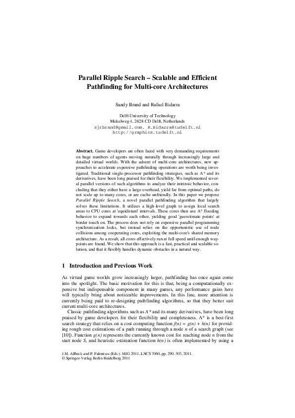 (PDF) Parallel Ripple Search scalable and efficient pathfinding for multi-core architectures
