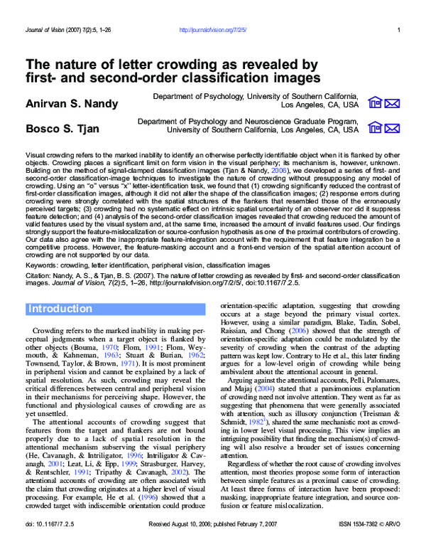 (PDF) The nature of letter crowding as revealed by first- and second ...