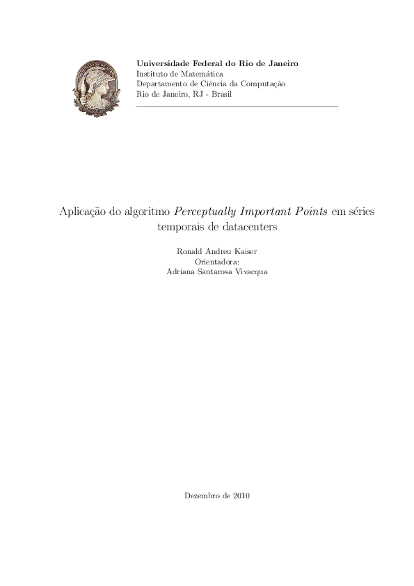 (PDF) Aplicação do algoritmo "Perceptually Important Points" em séries ...