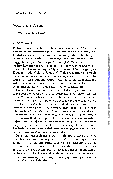 (PDF) Seeing the present