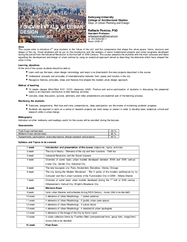 Urban Design Projects Pdf