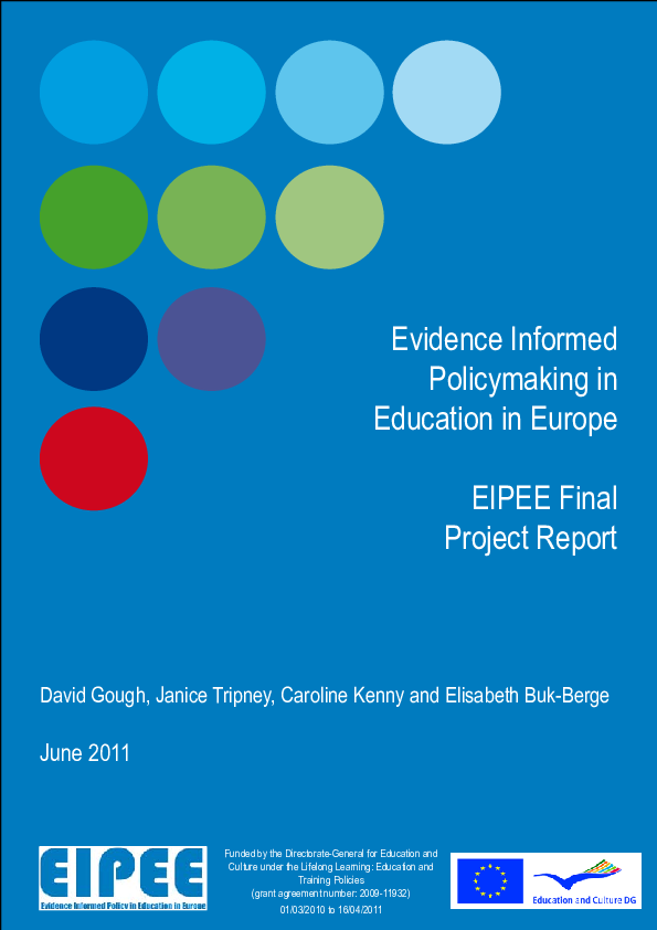 (PDF) Evidence Informed Policy in Education in Europe: Project Final Report