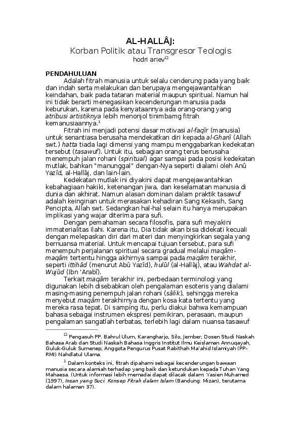(DOC) Al-Hallaj