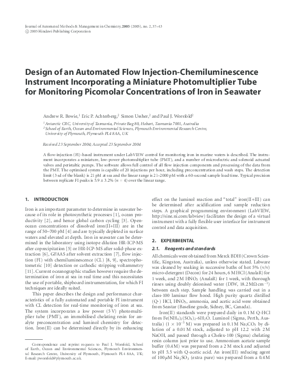Pdf Investigation Of Iron Iii Reduction And Trace Metal Interferences In The Determination Of