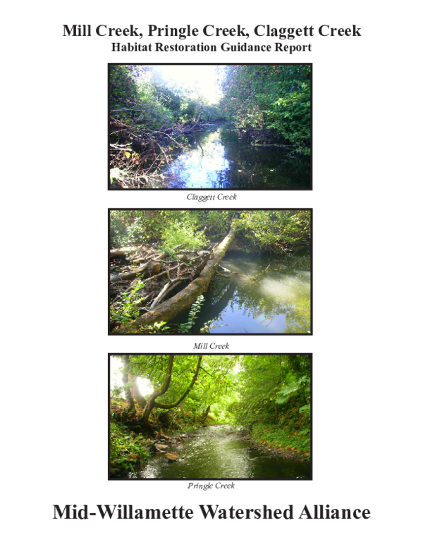 (PDF) Mill, Pringle, and Claggett Creeks Restoration Plan