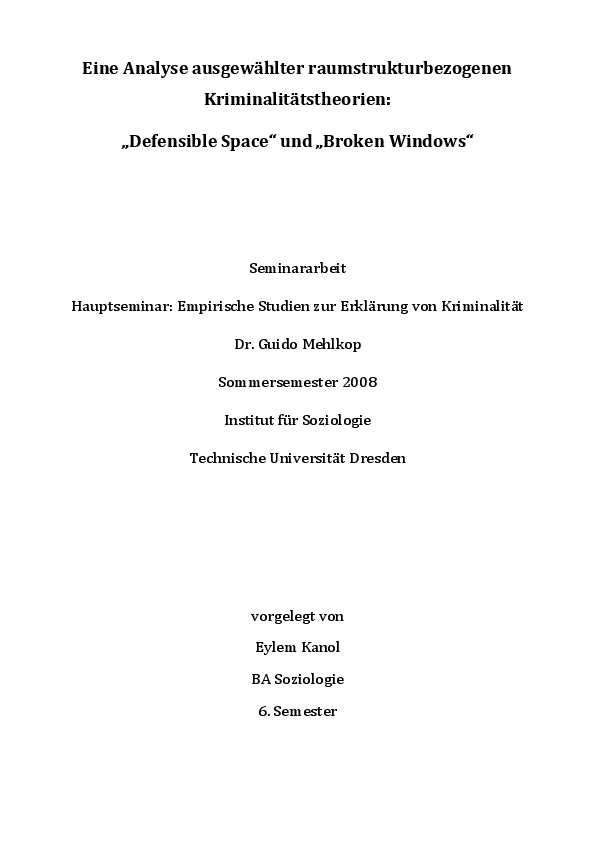 (PDF) Eine Analyse ausgewählter raumstrukturbezogenen ...