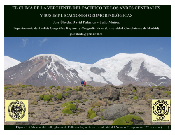 (PPT) El clima de la vertiente del Pacífico de los Andes Centrales y ...