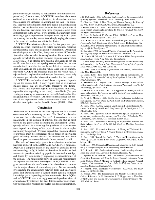 (PDF) Evaluation of Explanatory Hypotheses