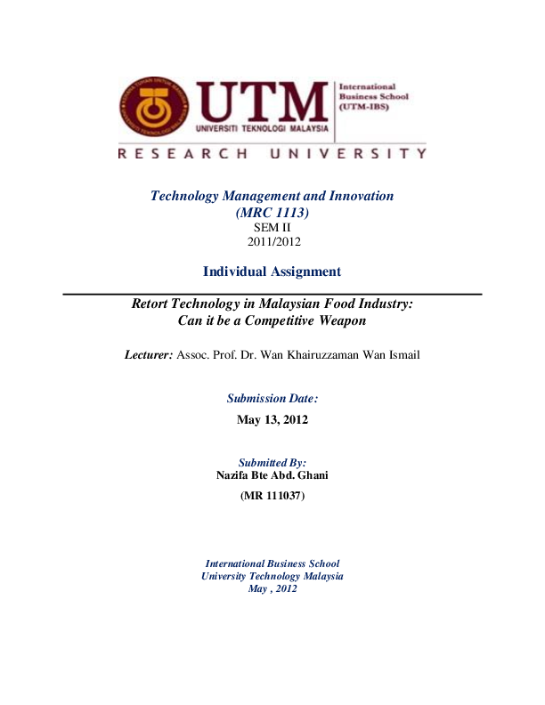(DOC) Retort Technology