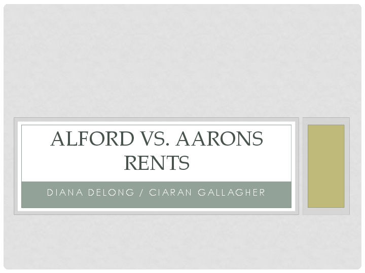 (PPT) Alford vs Aarons Rents - Sexual Harassment case (Human Resource ...