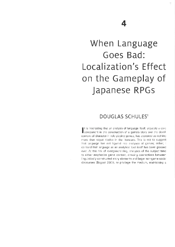 (PDF) When langague goes bad: Localization's effect on the gameplay of ...