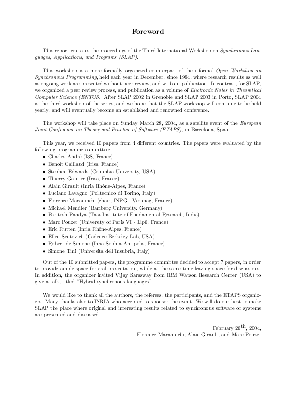 (PDF) Compiling Esterel into static discrete-event code