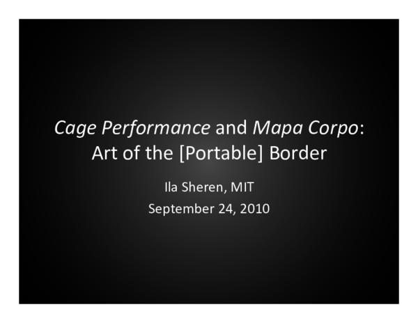 (PDF) “Coco Fusco and Guillermo Gómez-Peña’s Cage Performance and La ...