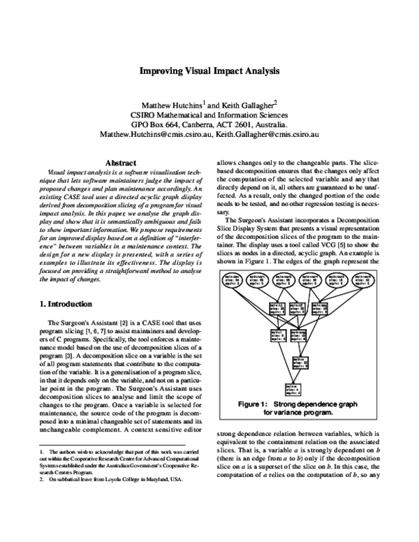 (PDF) Improving visual impact analysis