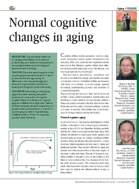 (PDF) Normal Cognitive Changes In Aging