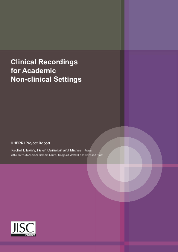 (PDF) Clinical recordings for academic non-clinical settings