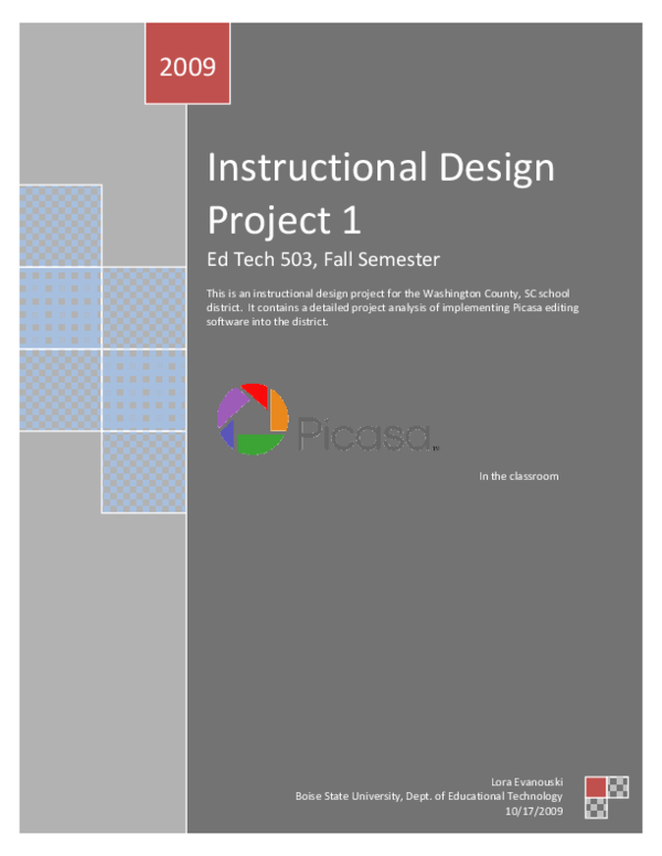 (DOC) Instructional Design Project 1