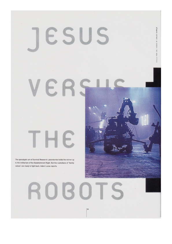 (PDF) 'Jesus Versus the Robots', Black and White, No. 13, 1995, pp. 24-6.