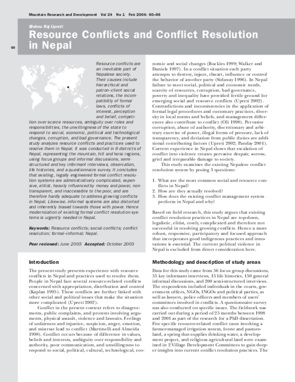 (PDF) Resource conflict
