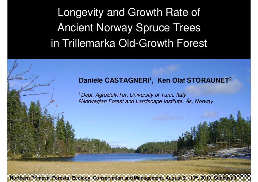 (PDF) Longevity and Growth Rate of Ancient Norway Spruce Trees in ...