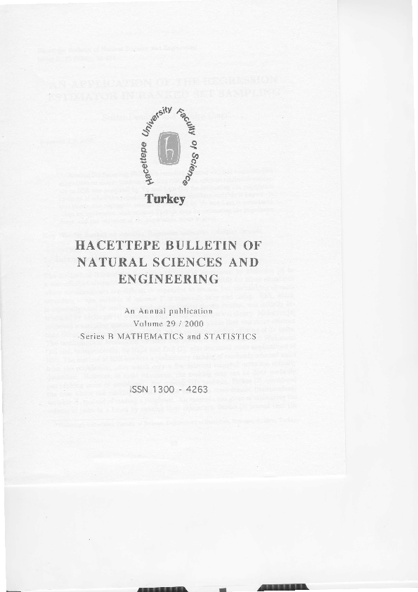 (PDF) An Application of The Regression Estimator in Ranked Set Sampling