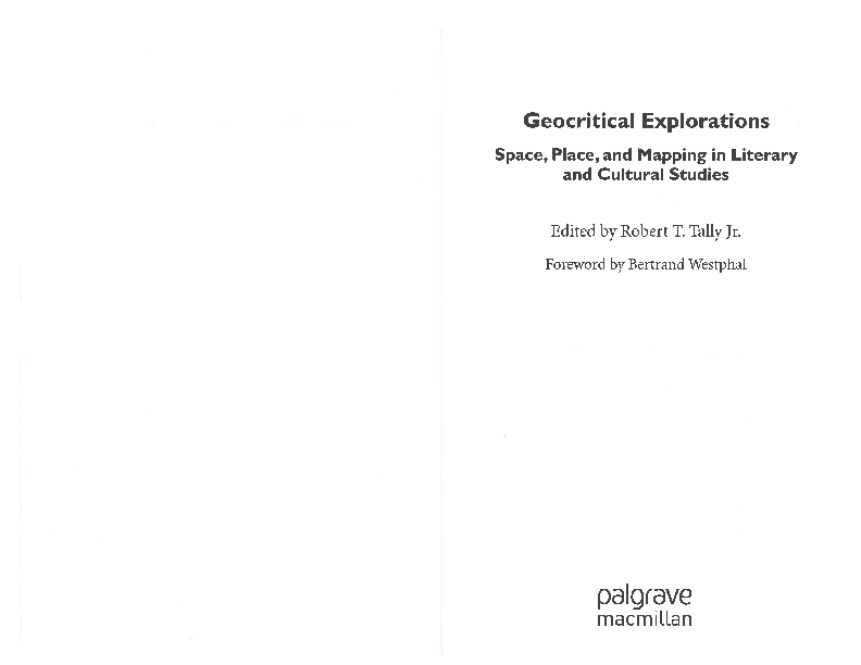 (PDF) Geocriticism, Geopoetics, Geophilosophy, and Beyond