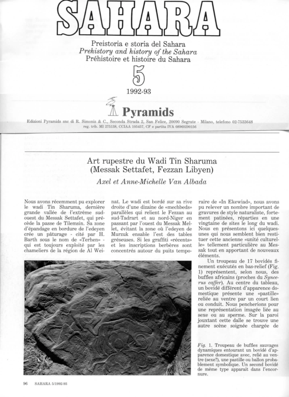 (PDF) art rupestre du wadi Tin-Sharuma (Libye) 1993