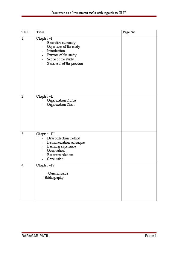 (DOC) Insurance as a investment tool @ ICICI BANK PROJECT REPORT MBA ...
