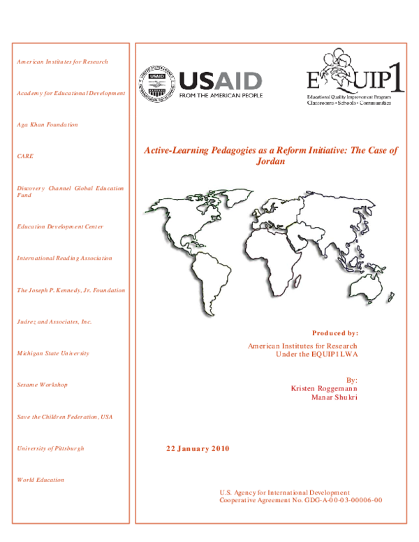 (PDF) Active Learning Pedagogy- Jordan