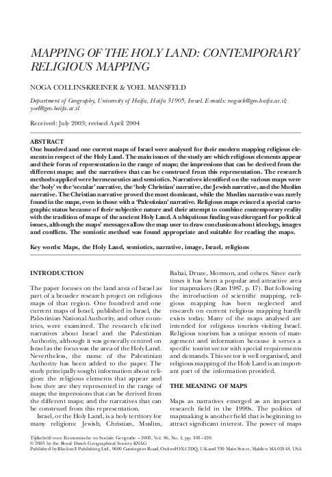 (PDF) Mapping of the Holy Land: Contemporary Religious Mapping