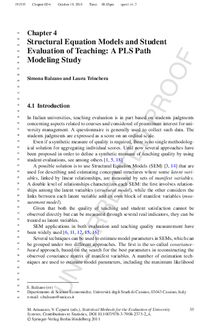 (PDF) Structural Equation Models and Student Evaluation of Teaching : a PLS Path Modeling Study.