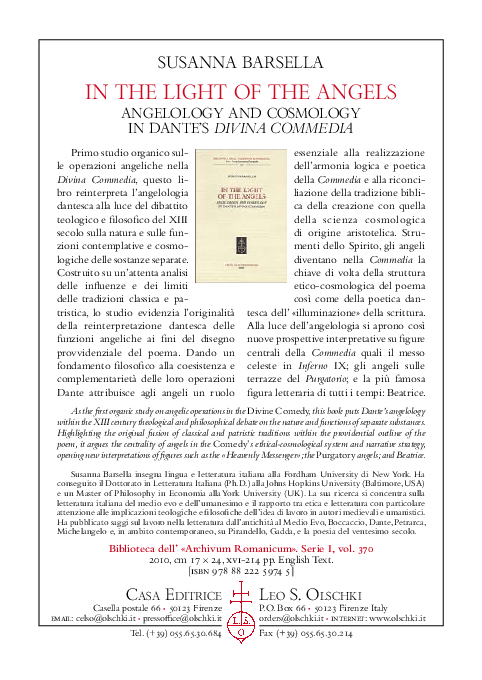 (PDF) In the Light of the Angels. Angelology and Cosmology in Dante's ...