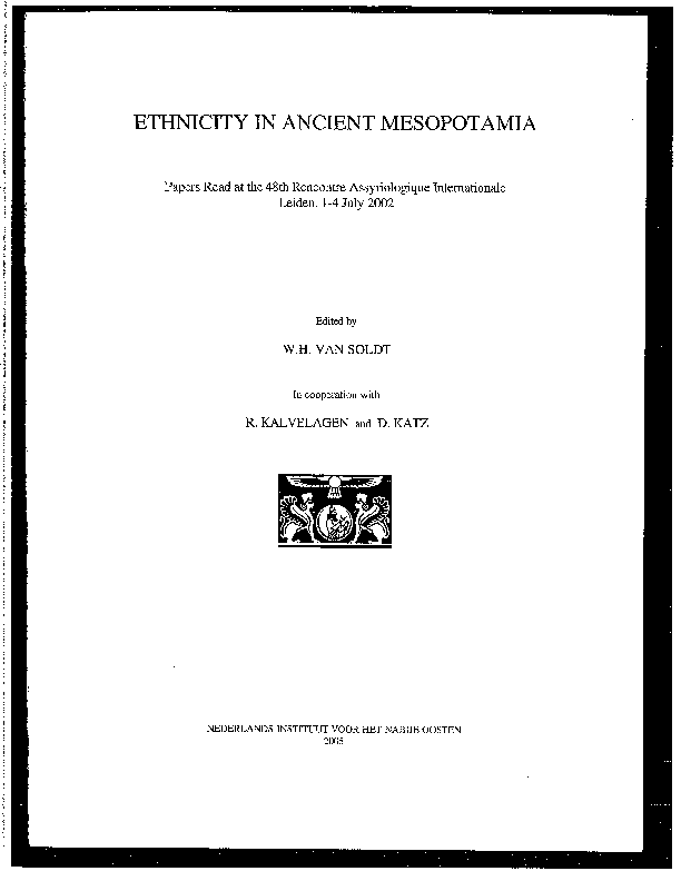 (PDF) The God Amurru as Emblem of Ethnic and Cultural Identity
