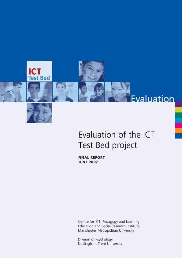(PDF) Evaluation of the ICT Test Bed project: final report, June 2007